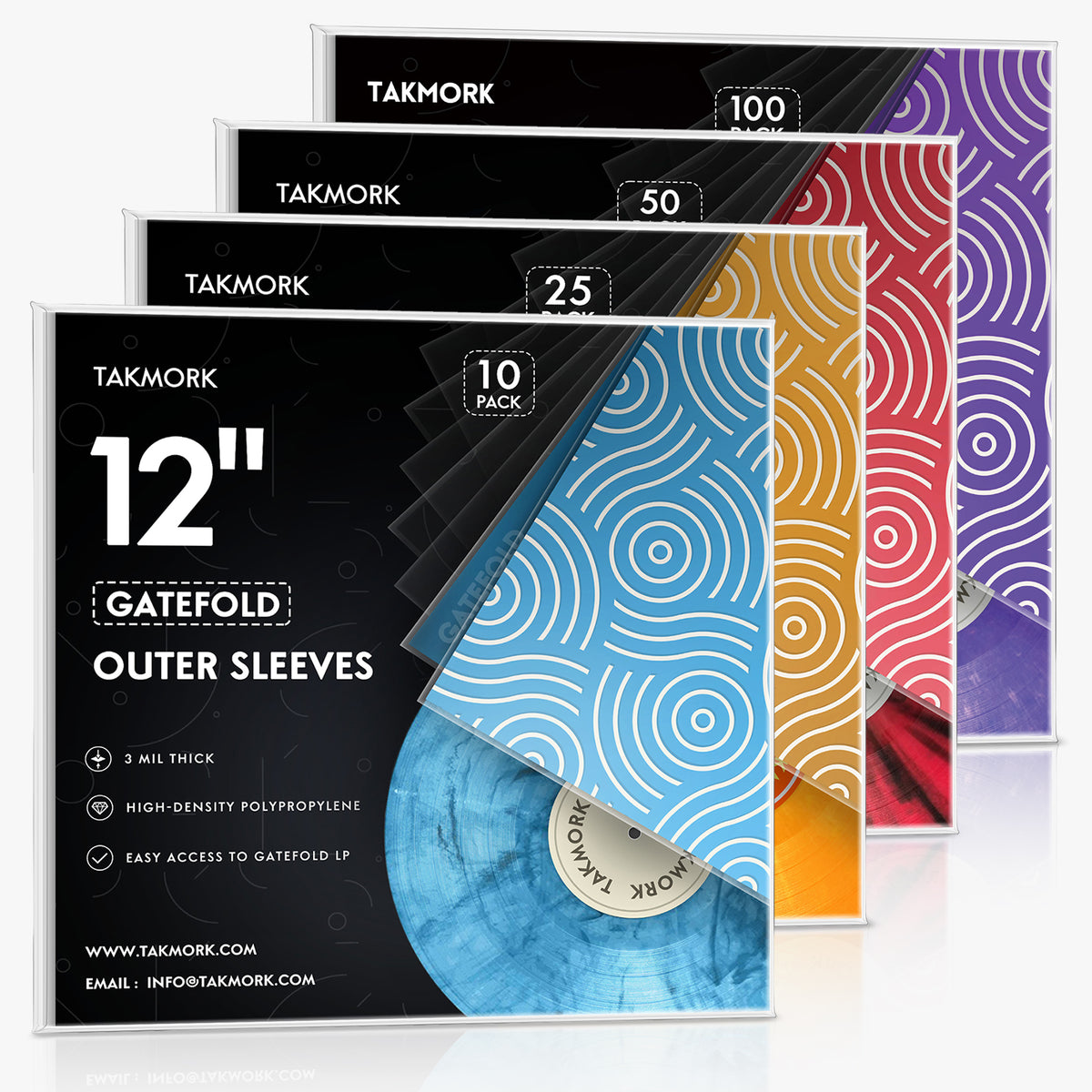 Takmork 12 Inch Gatefold Outer Sleeves